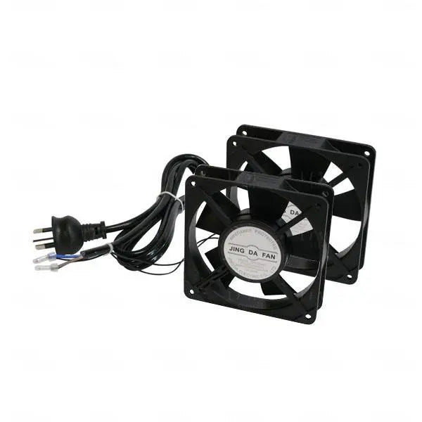 LDR 2 Way Fan Kit - 2x Fans - Black - For Installation in LDR Hinged