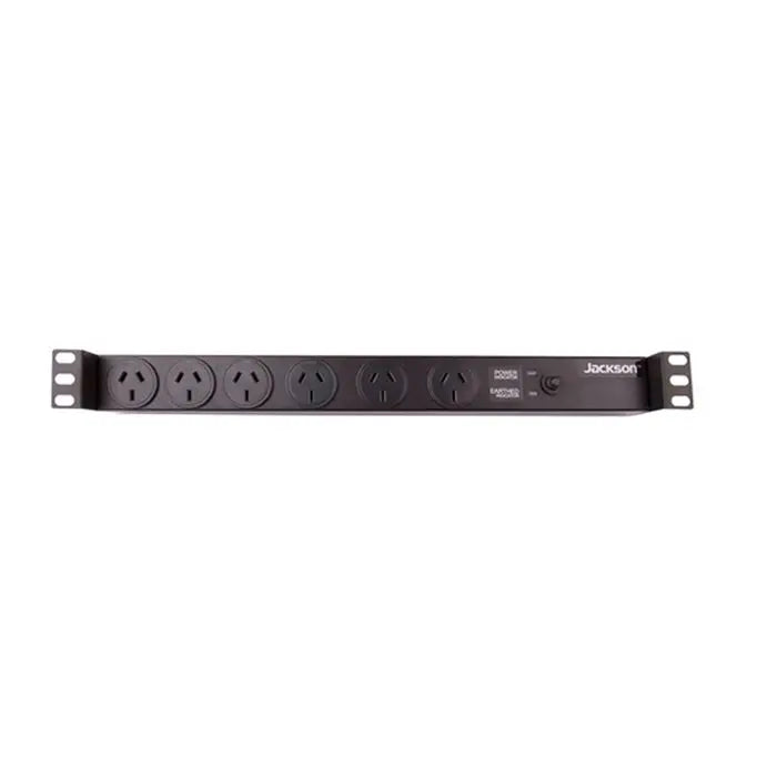 1U 6 Outlet 19" Rack Mounted Powerboard Surge Protected