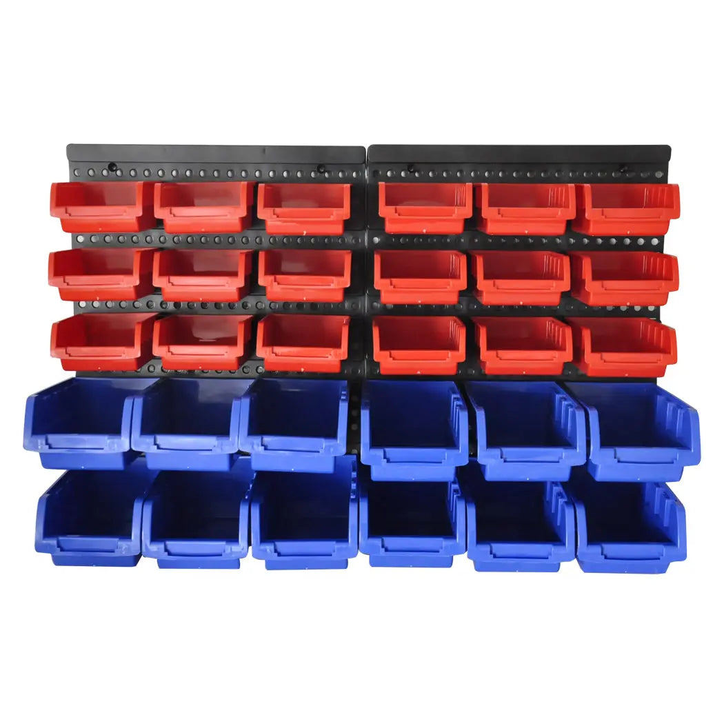 30 Bins Garage Workshop Wall Mounted Tool Box Small Parts Storage