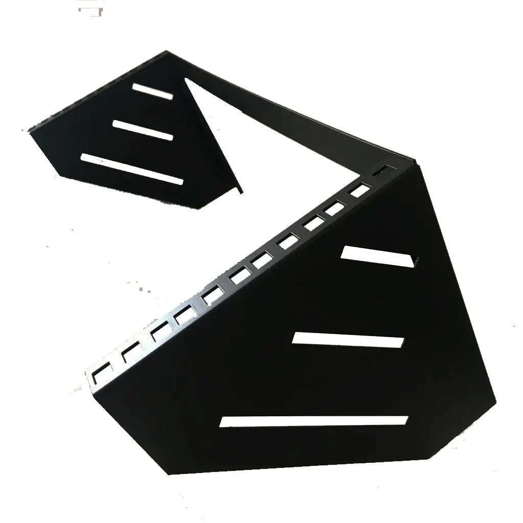 2U Steel Vertical/Horizontal Wall Mount / Under Desk Rack Bracket (Bla